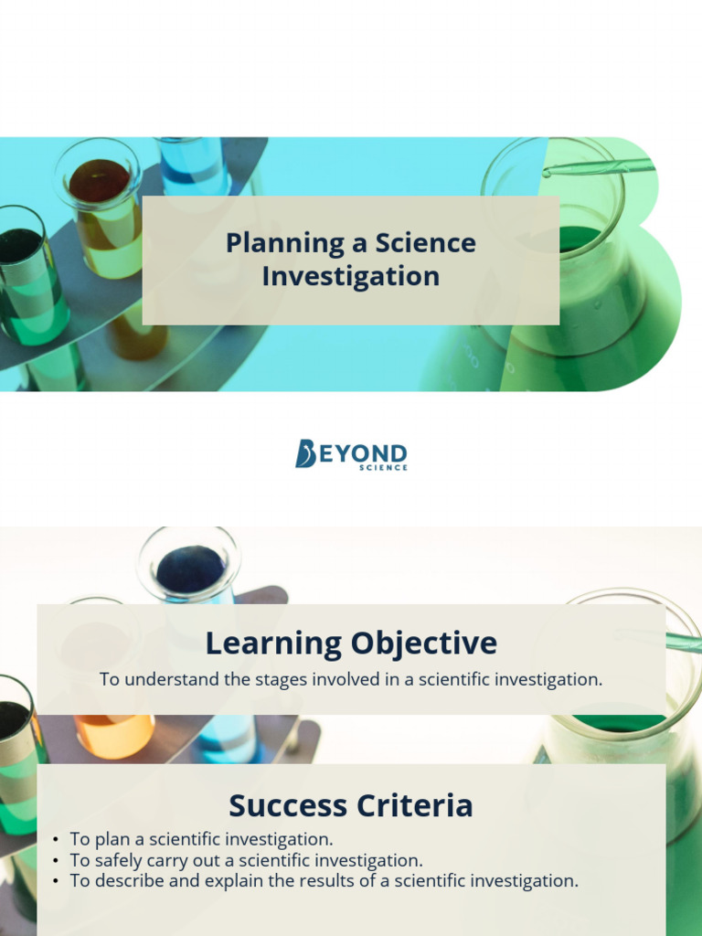 Stages of Planning a Science Investigation | PDF | Chart | Cartesian ...