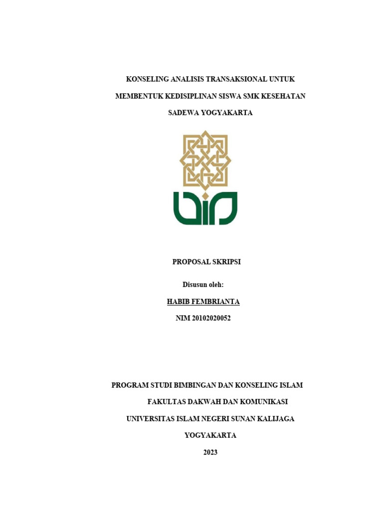Proposal Skripsi Habib Fembrianta Rev | PDF