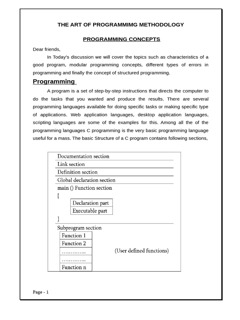Programming Concepts | PDF | Programming | Computer Program Programming Concepts | PDF | Programming | Computer Program