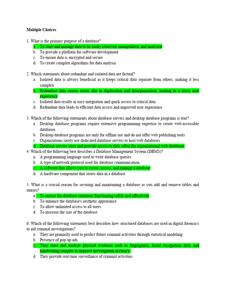 M2-Group-3-Quiz-2-Draft-for-Multiple-Choice-Questions | Download Free PDF | Databases | Computer ...