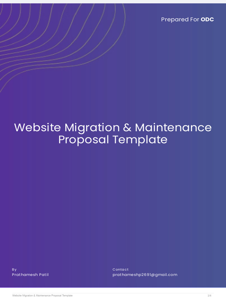 Website Migration & Maintenance Proposal | PDF | Software Development ...