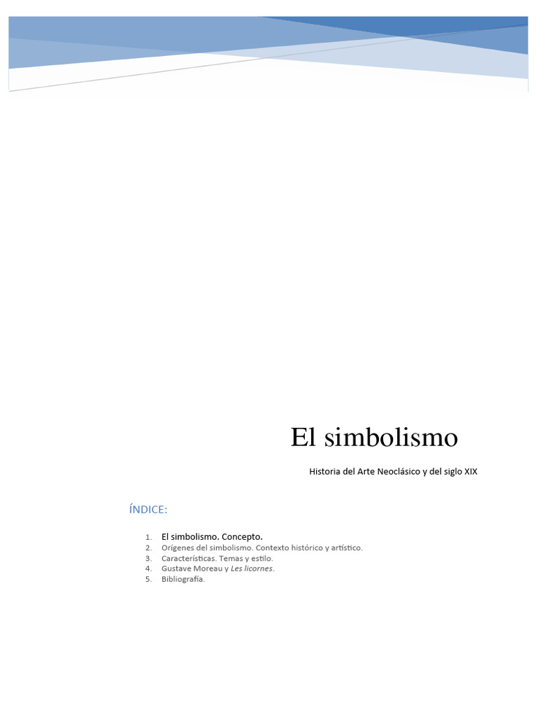 Simbolismo 2 | PDF | Simbolismo (Artes) | Las artes