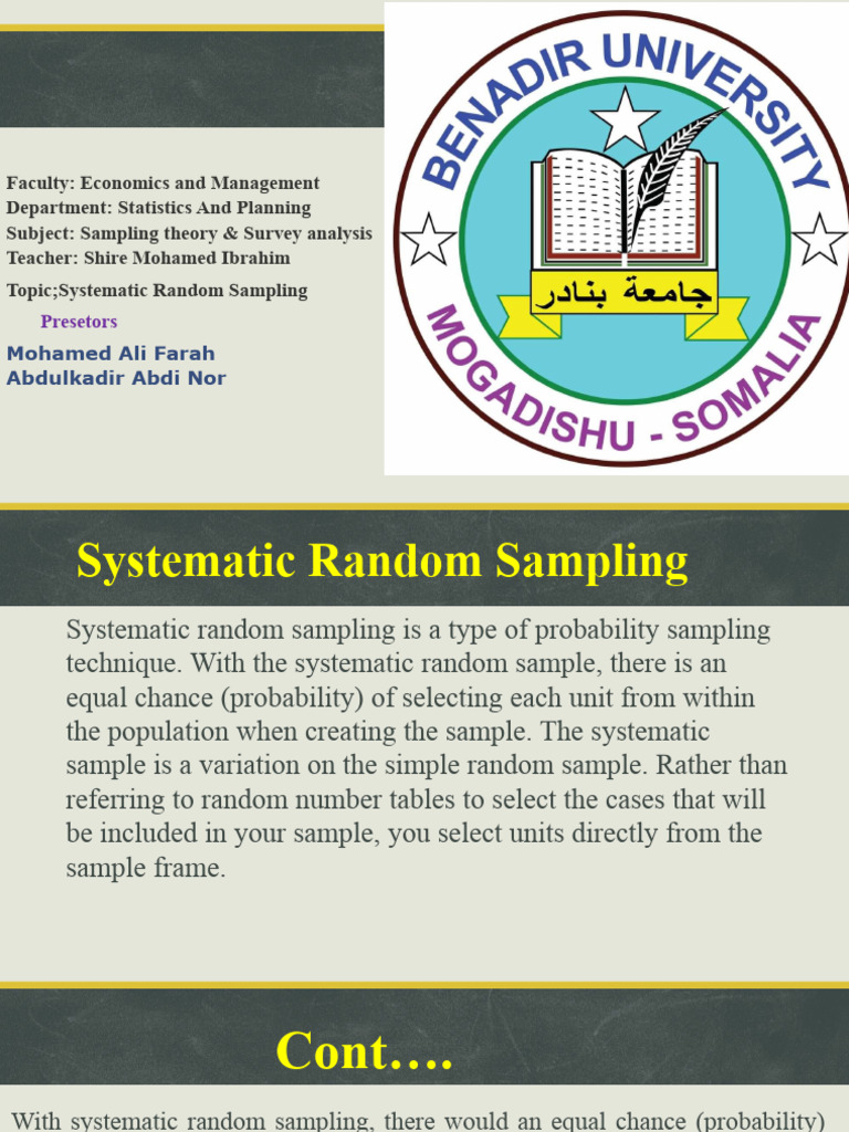 Sampling Presentation | PDF | Sampling (Statistics) | Sample Size Determination