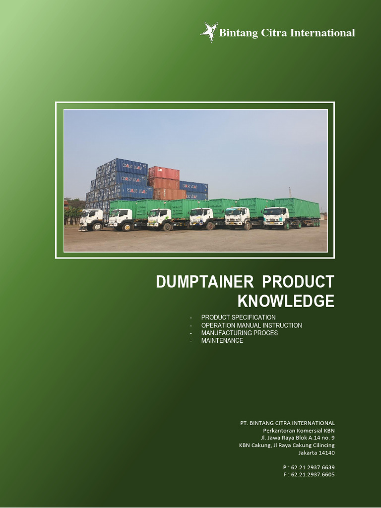 Dumptainer - Product Knowledge | PDF