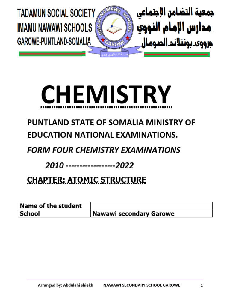 f4 Chemistry Examination 20120 2023 | PDF | Chemical Polarity ...