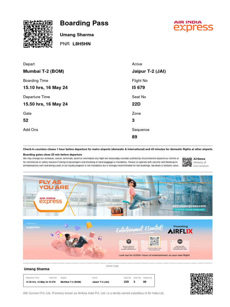 Boarding Pass | PDF