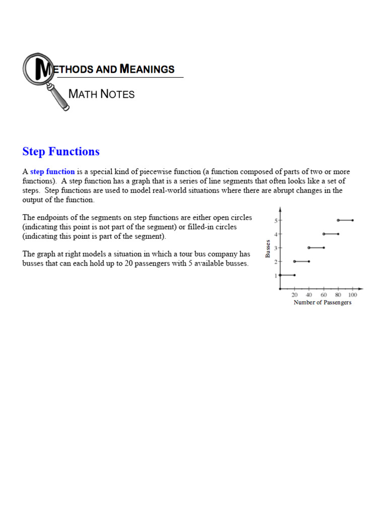 Mathnotes Stepfunctions | PDF | Computers