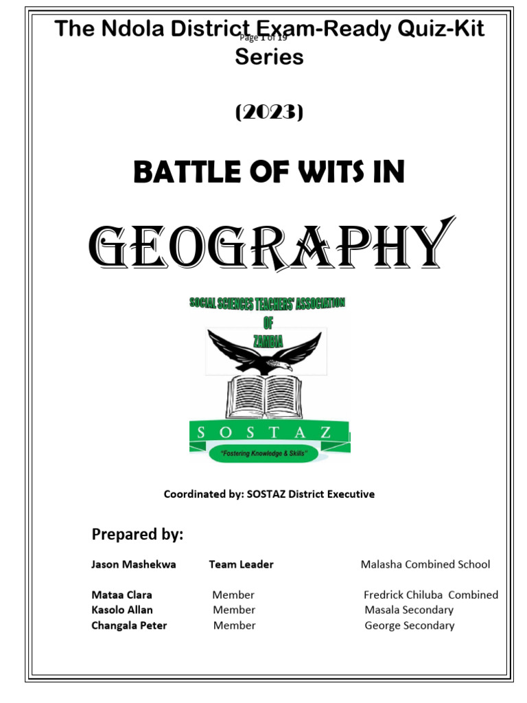 Senior Geography Paper 1 Quiz | PDF | Agriculture | Earth