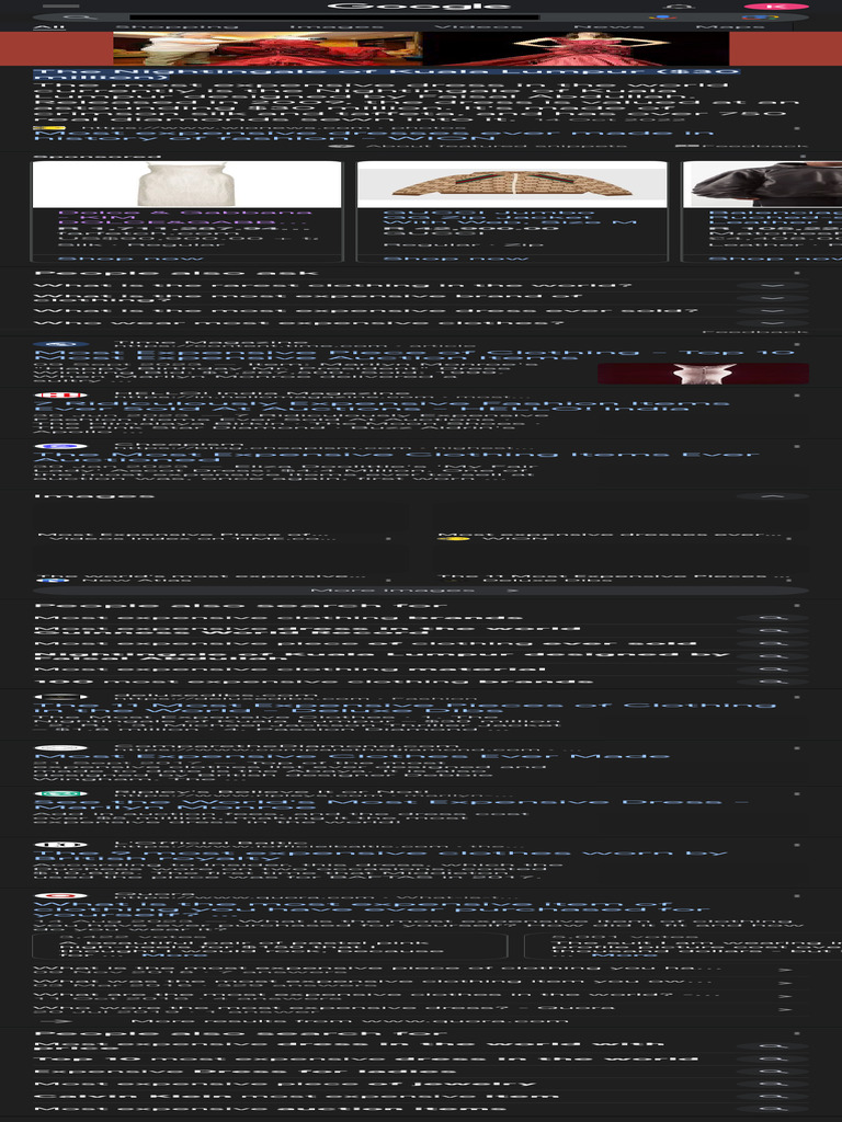 Fashion's Priciest Dress | PDF | Clothing | Softlines (Retail)