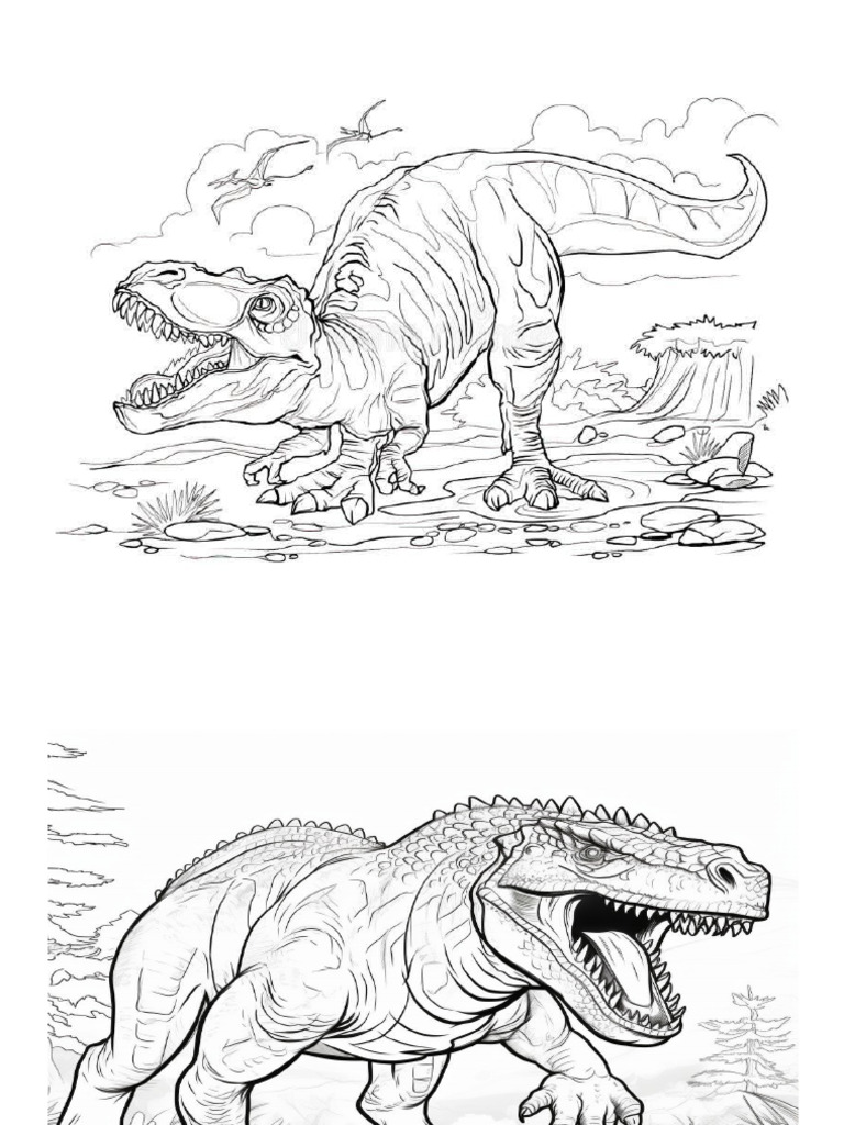 Dinosaur Coloring Page | PDF