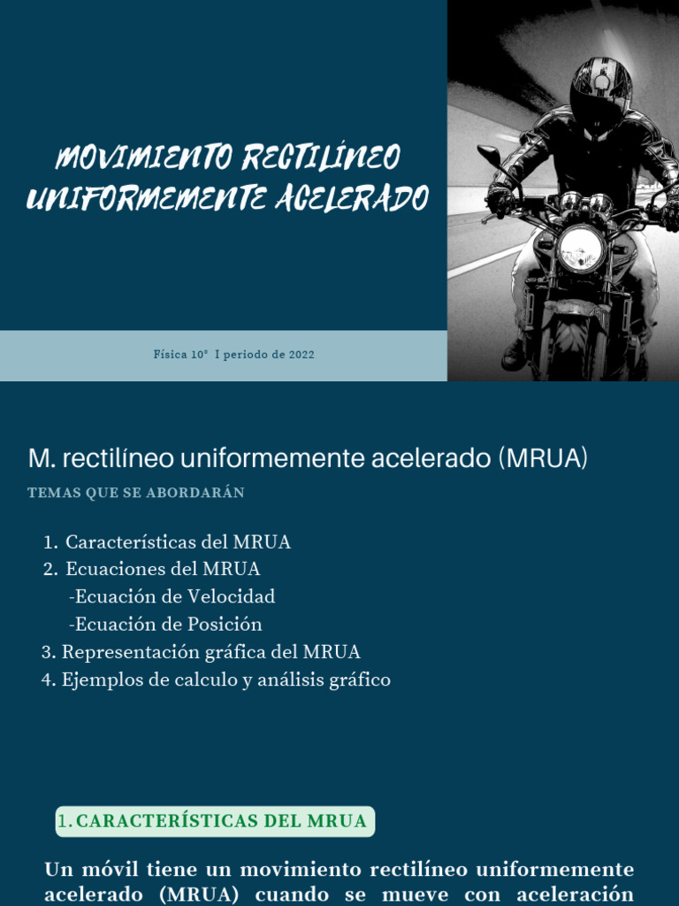 Movimiento Rectílineo Uniformemente Acelerado | PDF | Tecnología
