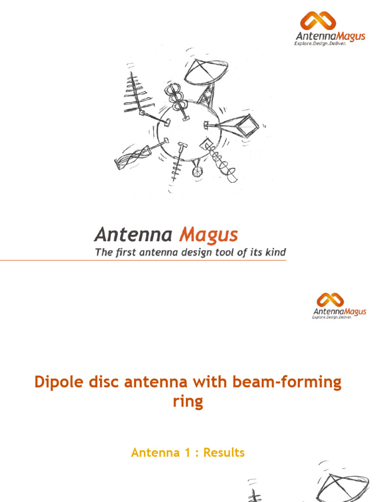 Dipole Disc Antenna With Beamforming Ring | PDF | Antenna (Radio) | Waves