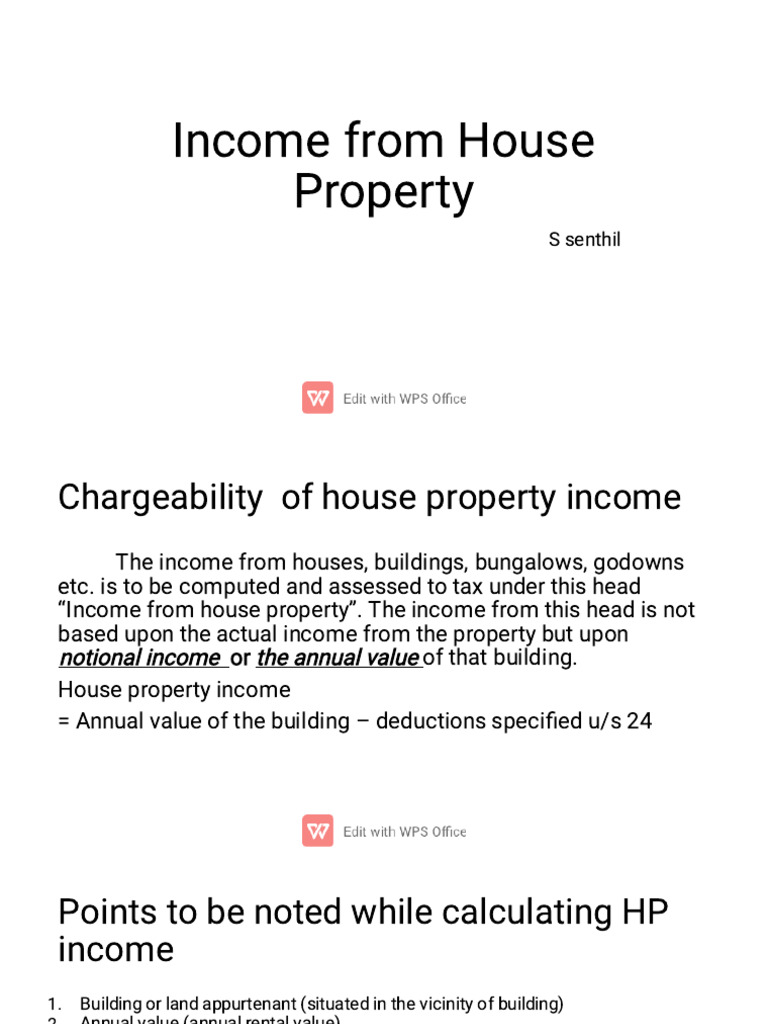 House Property Income Tax Guide | PDF | Renting | Tax Deduction