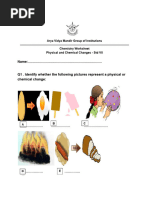 Class7 Physical Chemical Changes Worksheet | PDF