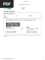 Sample IndiGo Ticket | PDF