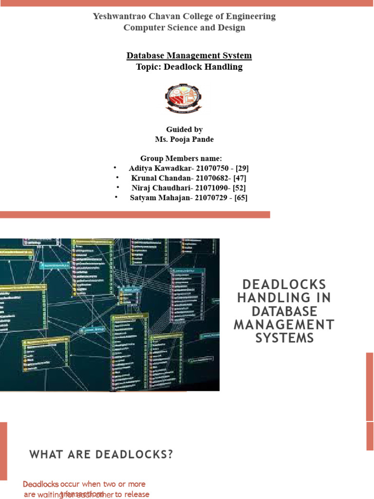 Deadlock Handling DBMS | PDF | Database Transaction | Databases