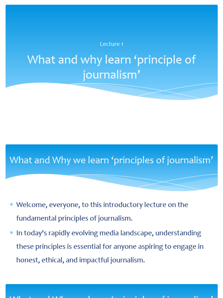 poj 1 intro | PDF | Journalism | Mass Media
