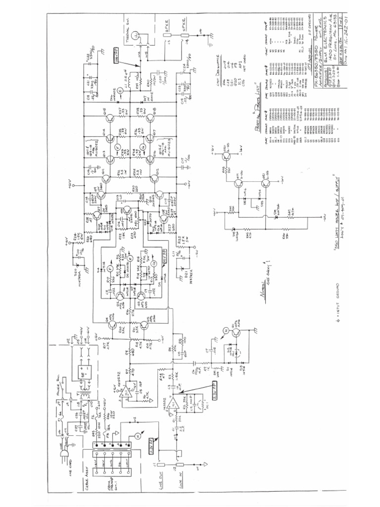 Crate PA B6350 8350 Power Amp Schematic | PDF