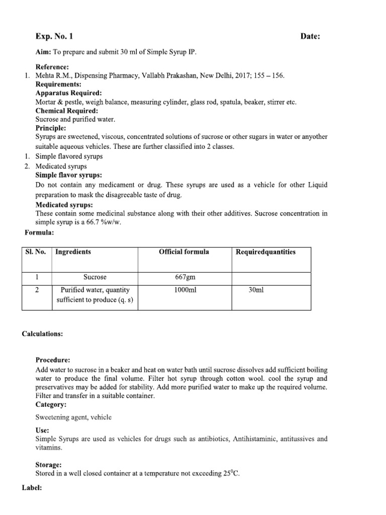 Pharmaceutics [1st Year] | PDF