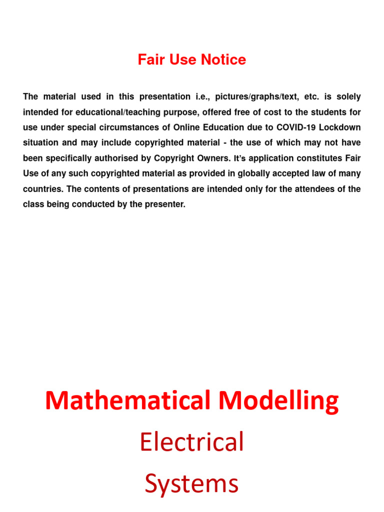 Modeling Electrical Systems Overview | PDF | Inductor | Capacitor