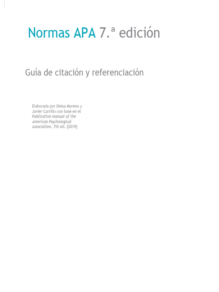Normas Apa 7 | PDF | Software de la aplicacion | Estilo apa