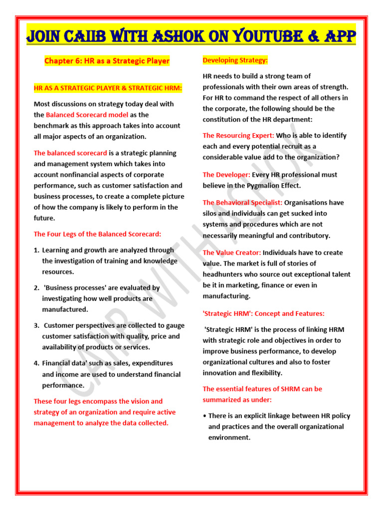 HRM Module B Bullet Point | PDF | Communication | Strategic Management