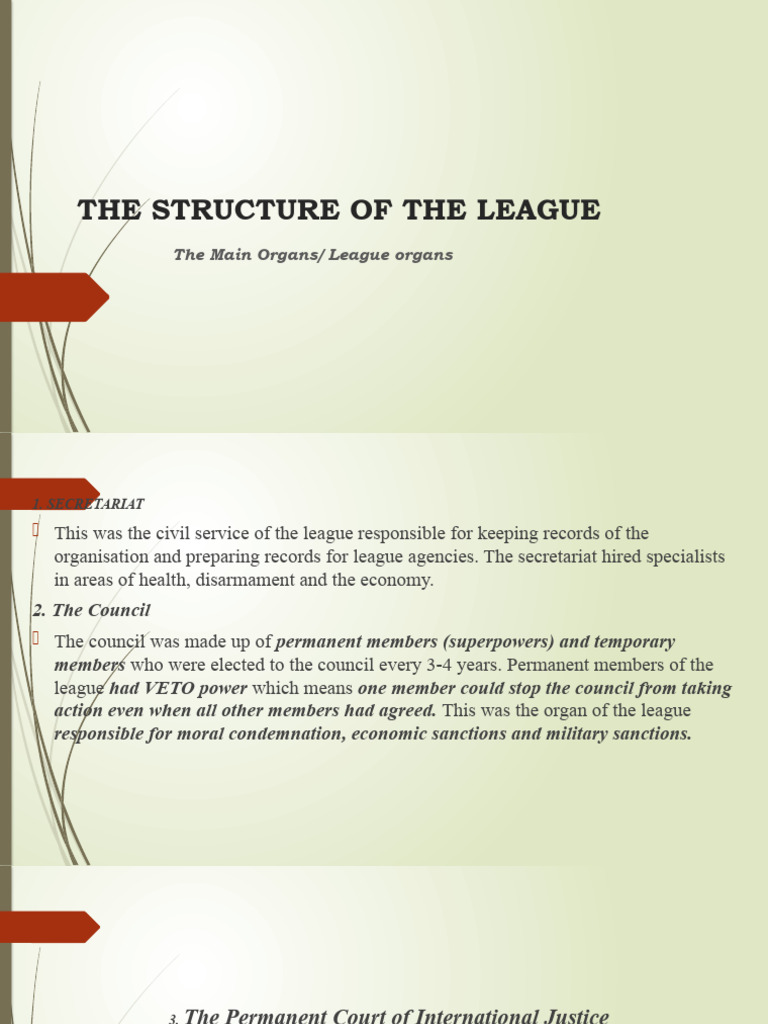 The Structure of The League | PDF | United Nations Security Council ...