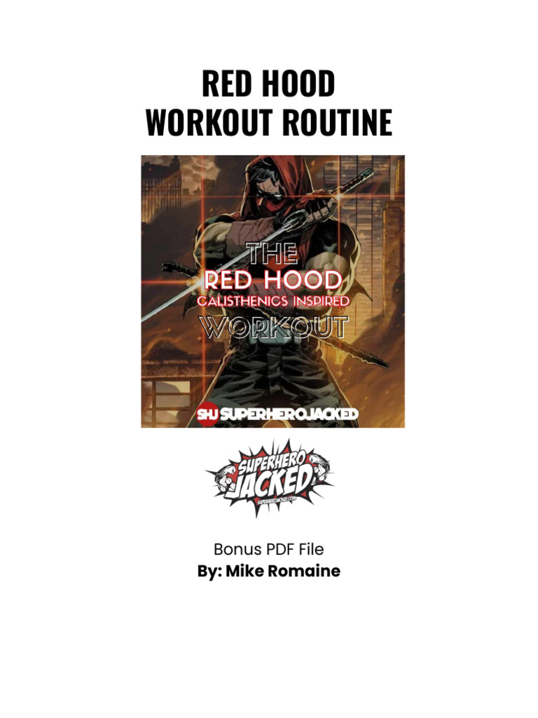Red Hood Inspired Workout PDF | PDF | Physical Exercise | Physical Fitness