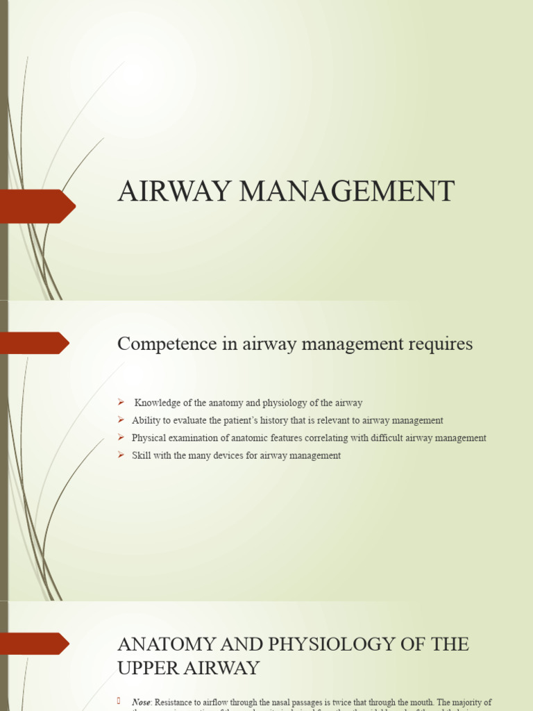 Airway Management | PDF | Larynx | Human Anatomy