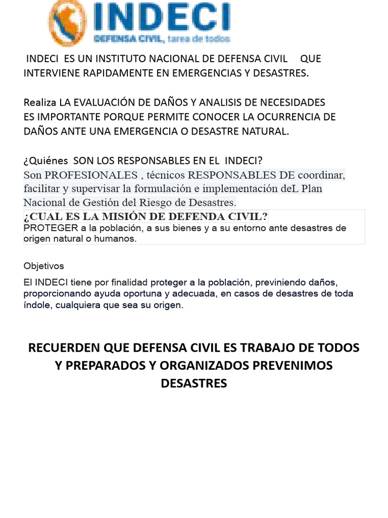 Ustedes Saben Que Significa Indeci | PDF