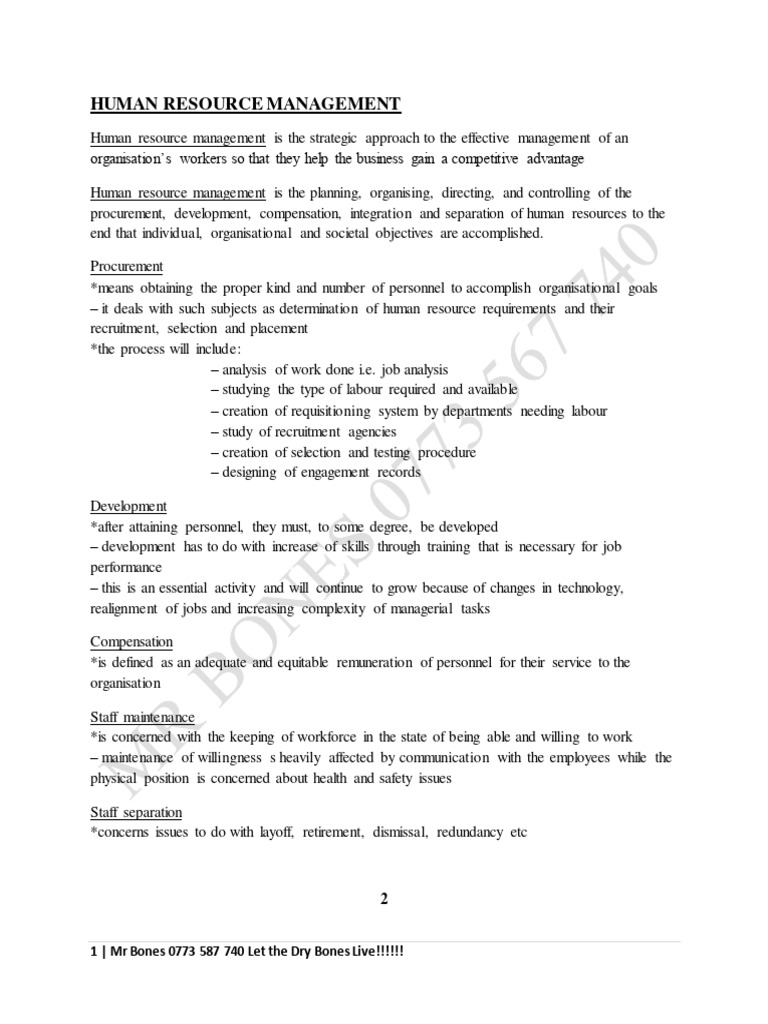 Human Resource Management Overview | PDF | Trade Union | Employment