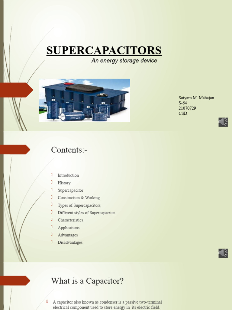 SUPERCAPACITORS | PDF | Capacitor | Electrical Engineering