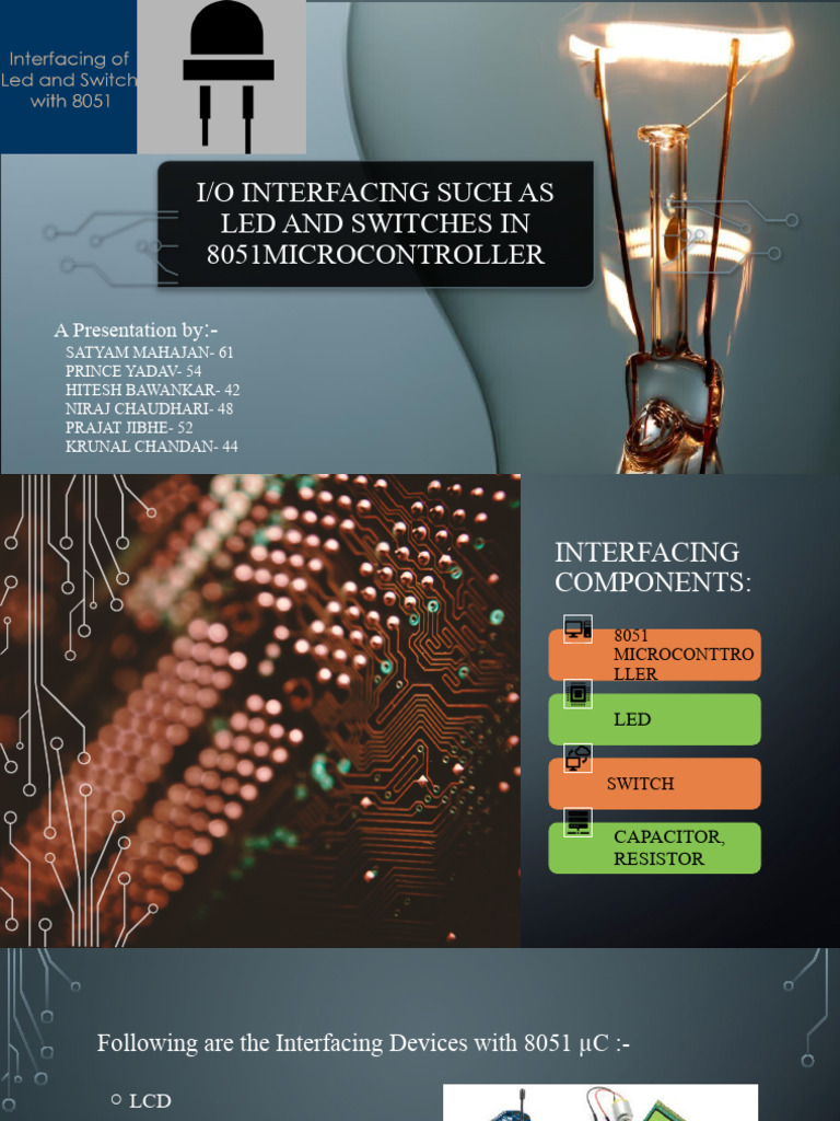 IO Interfacing UC Presentation | PDF | Input/Output | Resistor