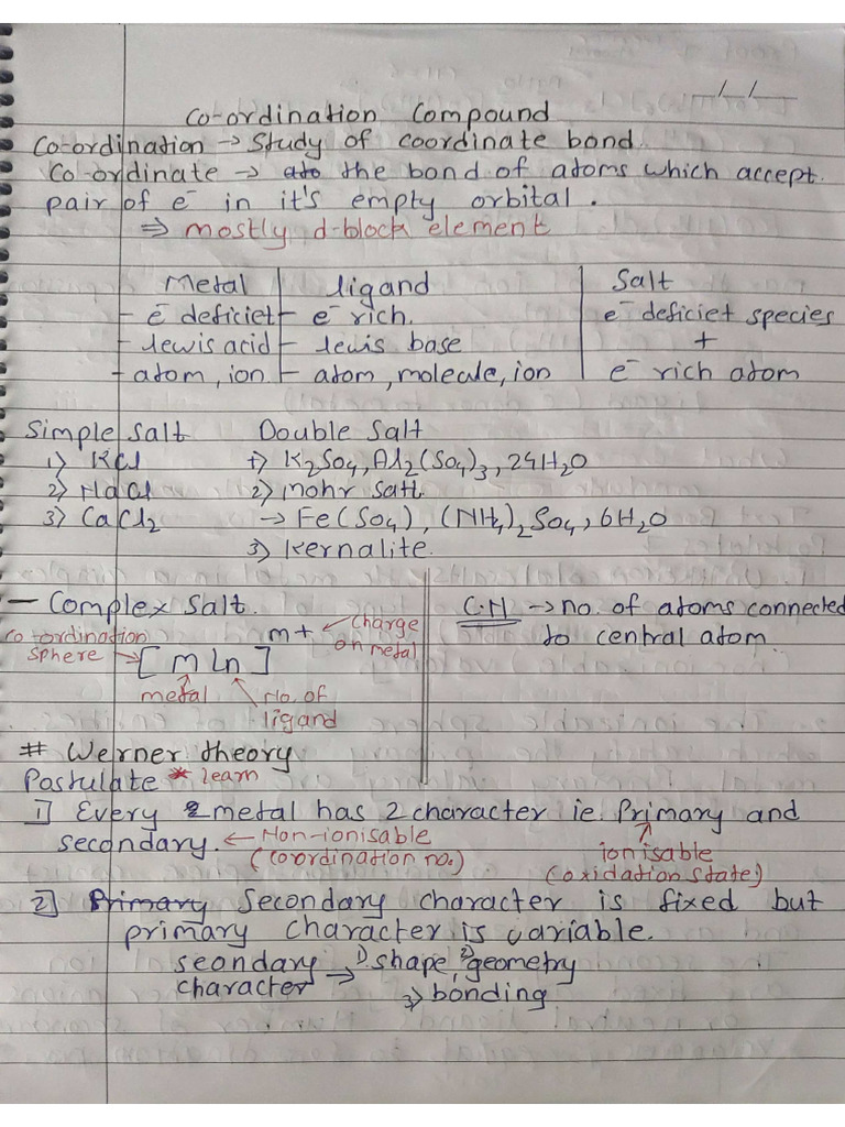 Co-Ordination Comp | PDF