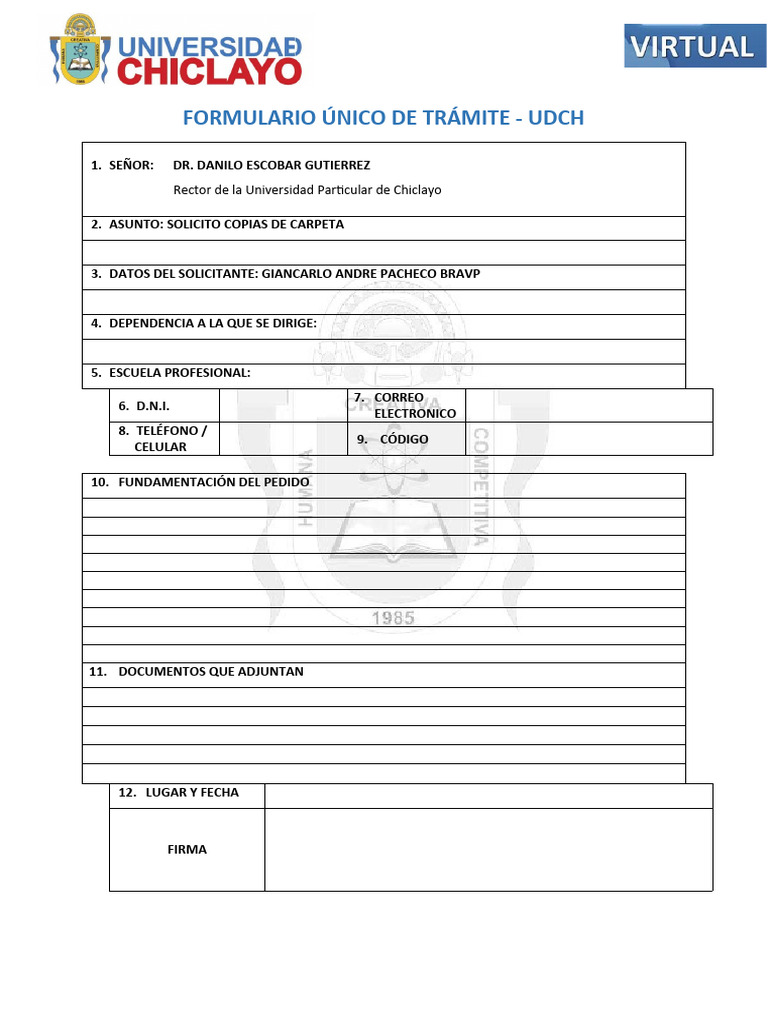 FORMATO UNICO DE TRAMITE FUT 2022 | PDF FORMATO UNICO DE TRAMITE FUT 2022 | PDF