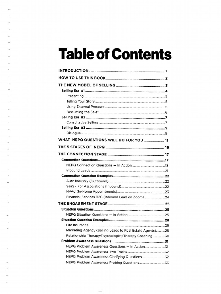 NEPQ BlackbookofQuestions 7thlevel | PDF