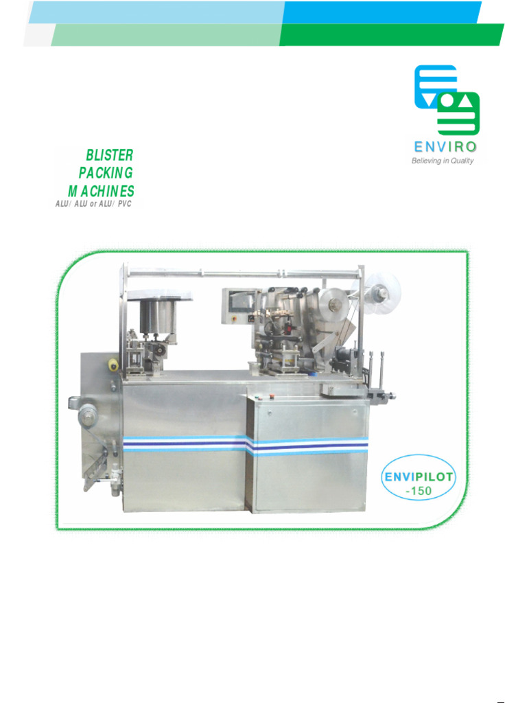 Automatic Blister Packing Machine | PDF | Water | Manufactured Goods