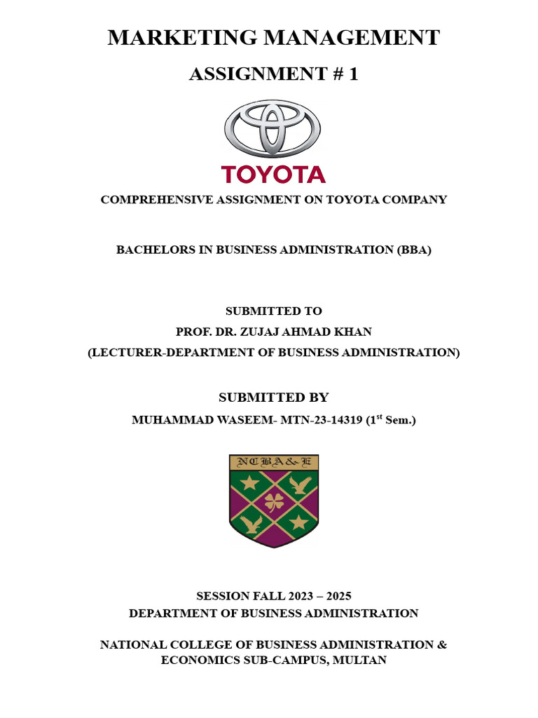 Toyota Marketing Strategy Analysis | PDF | Toyota | Marketing