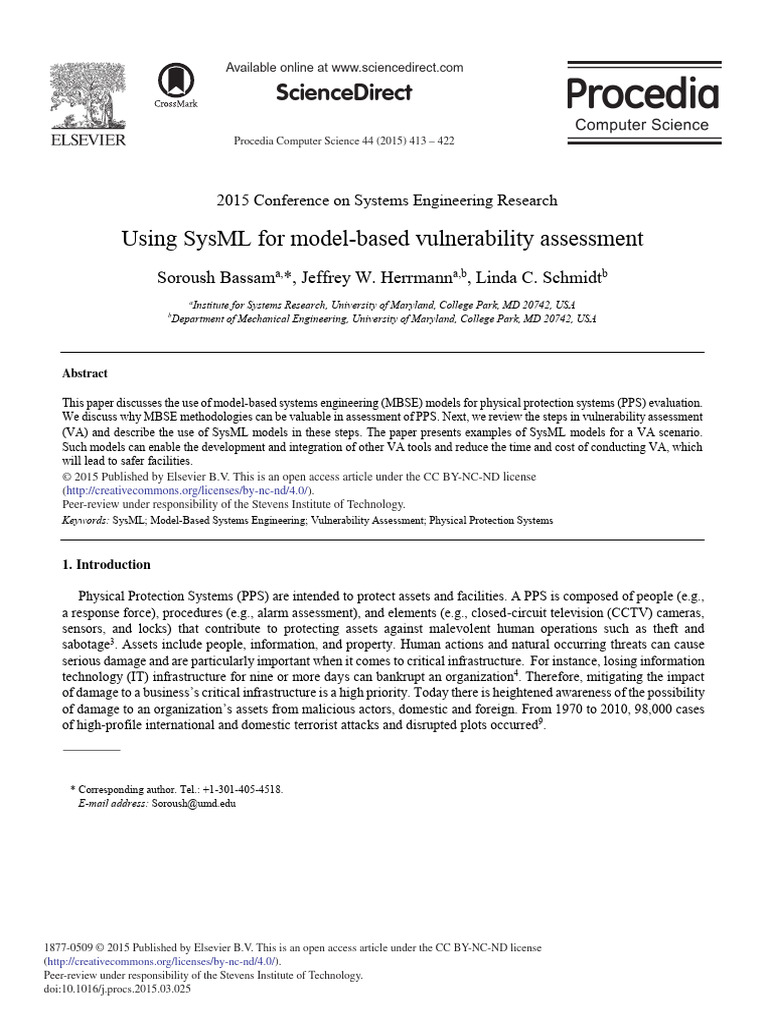 Using SysML For Model-Based Vulnerability Assessment | PDF | Conceptual Model | Unified Modeling ...