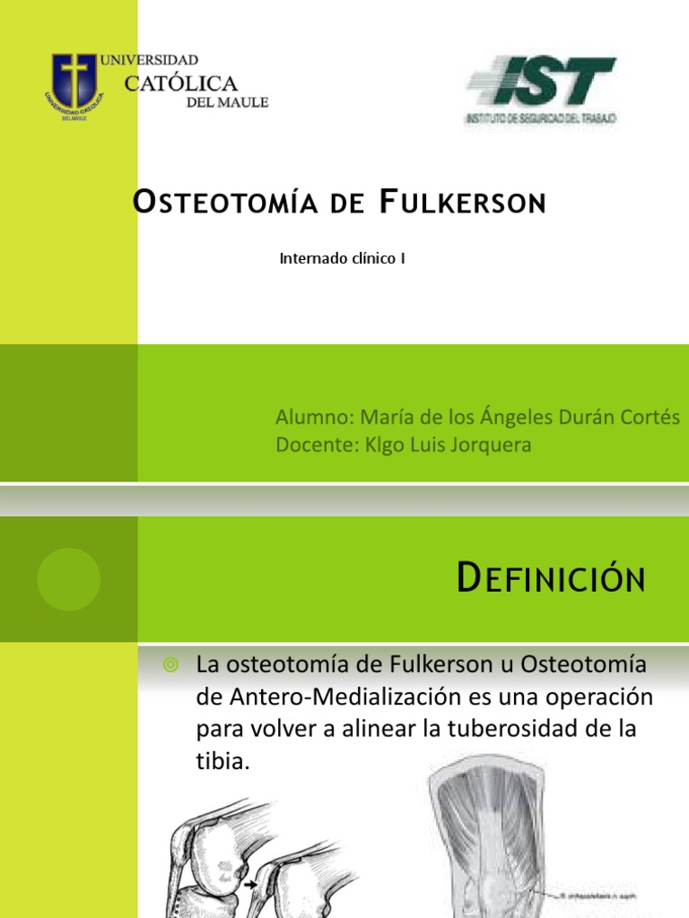 Osteotomía de Fulkerson Final | PDF