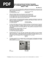 NSEJS 2023 Exam Instructions & Questions | PDF | Epithelium | Heart Valve