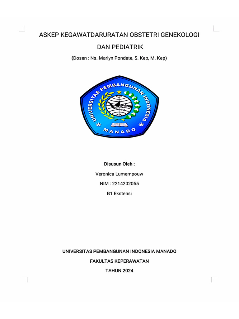 Tgs Askep Gadar Obstetri | PDF