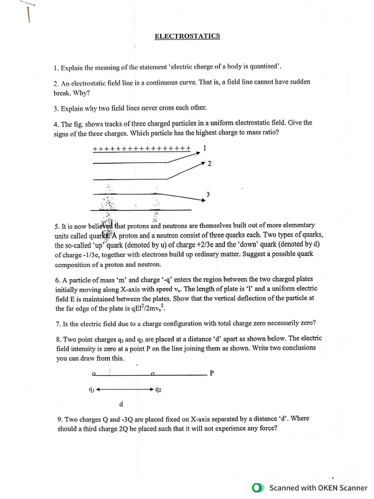 Physics Worksheet - 1 | PDF
