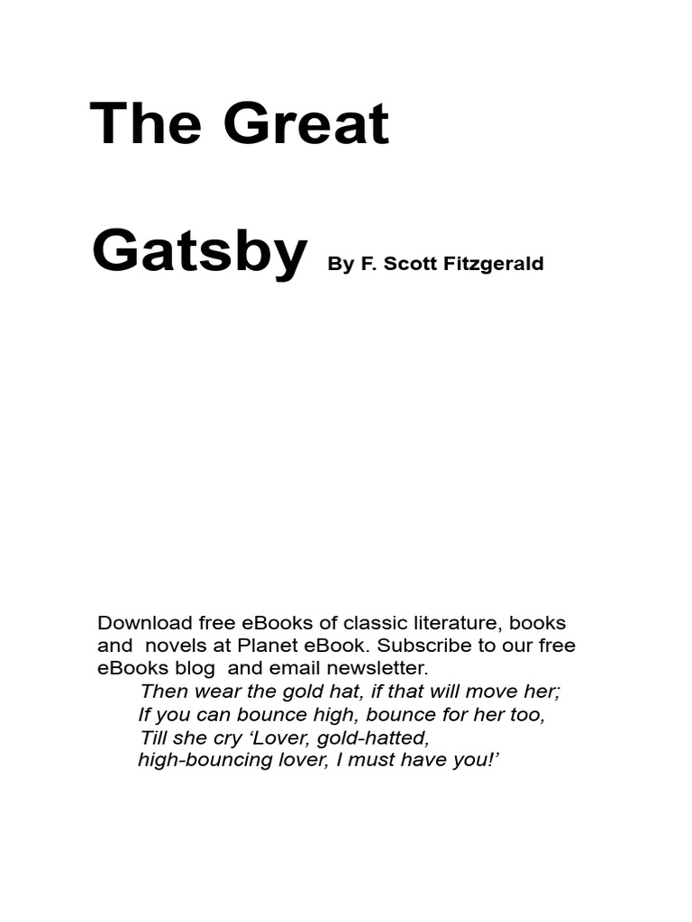 The Great Gatsby | PDF | The Great Gatsby