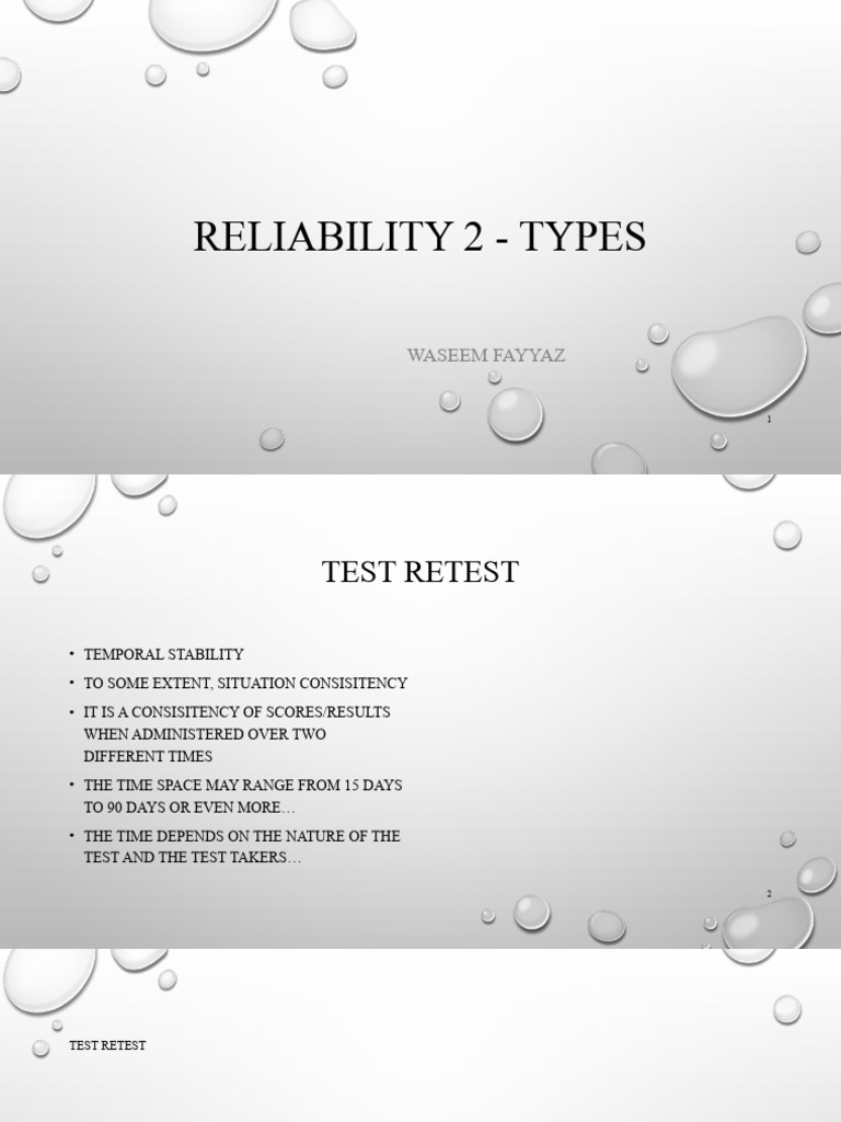 Reliability 2-Types | PDF | Psychological Concepts | Cognition