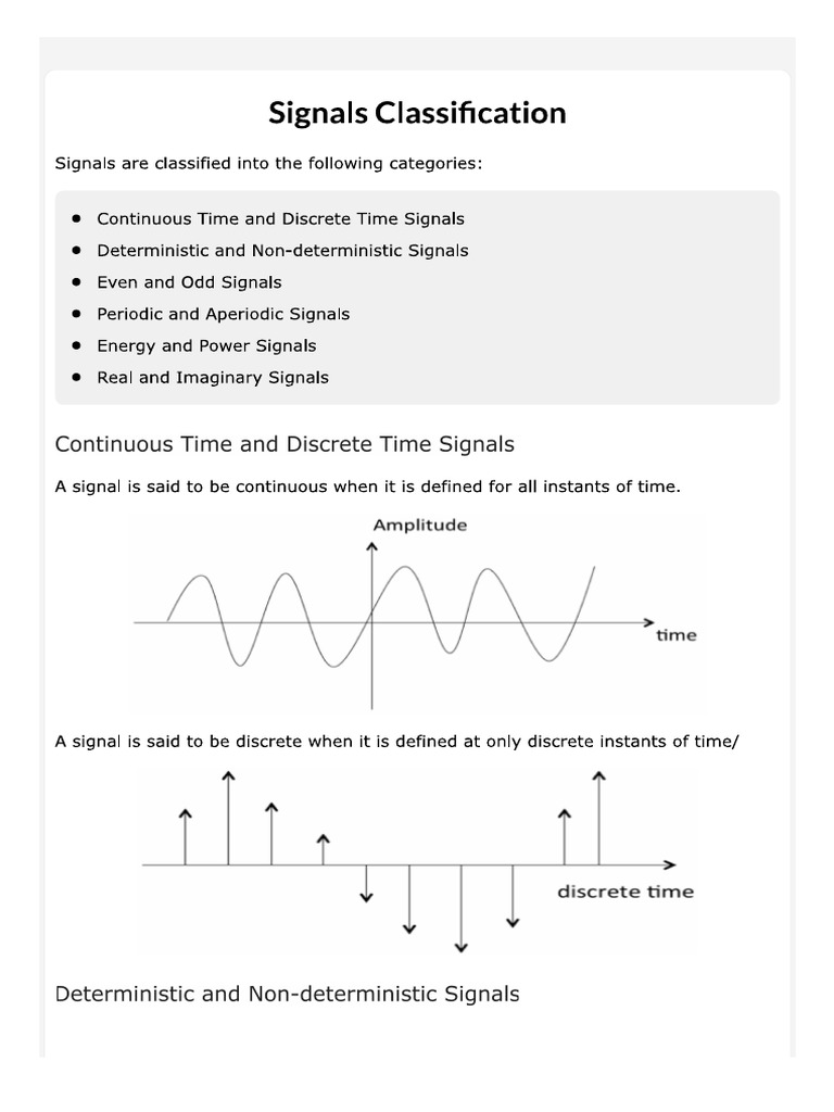Classifcation of Singal Diagram | PDF