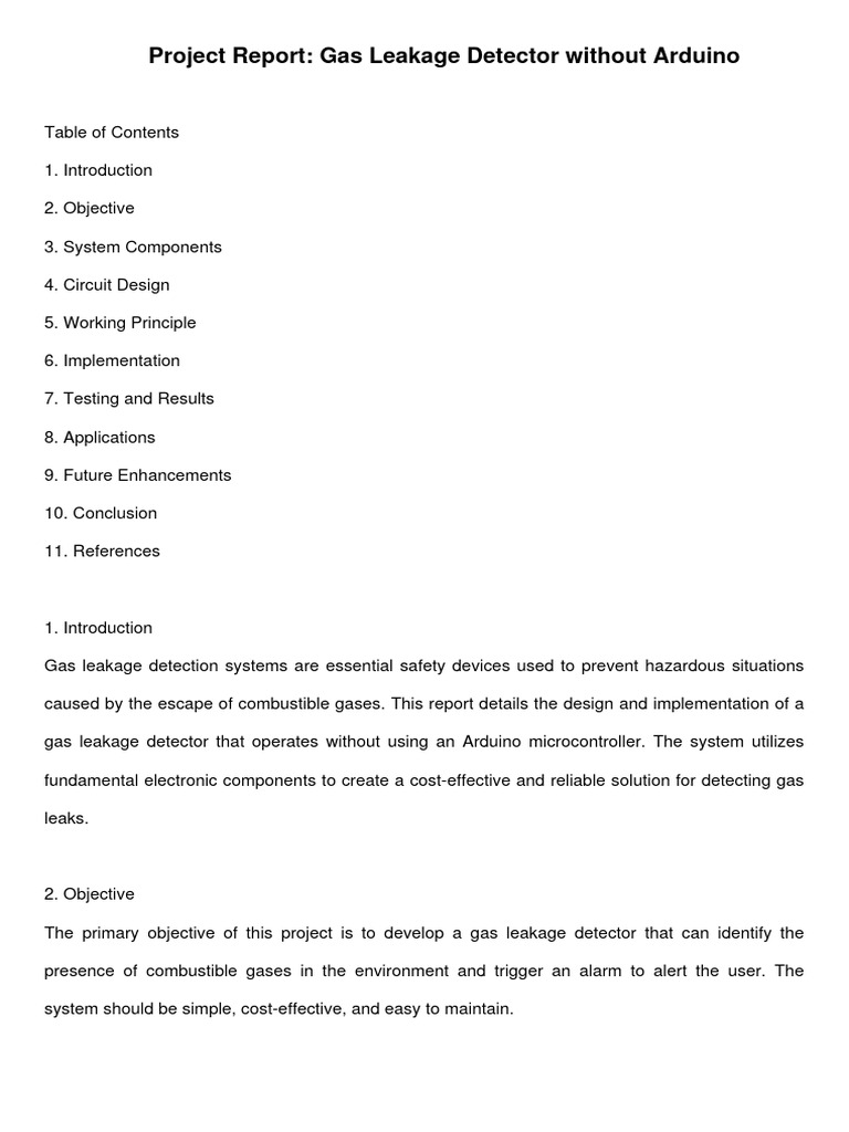Gas Leakage Detector Report | PDF | Sensor | Amplifier