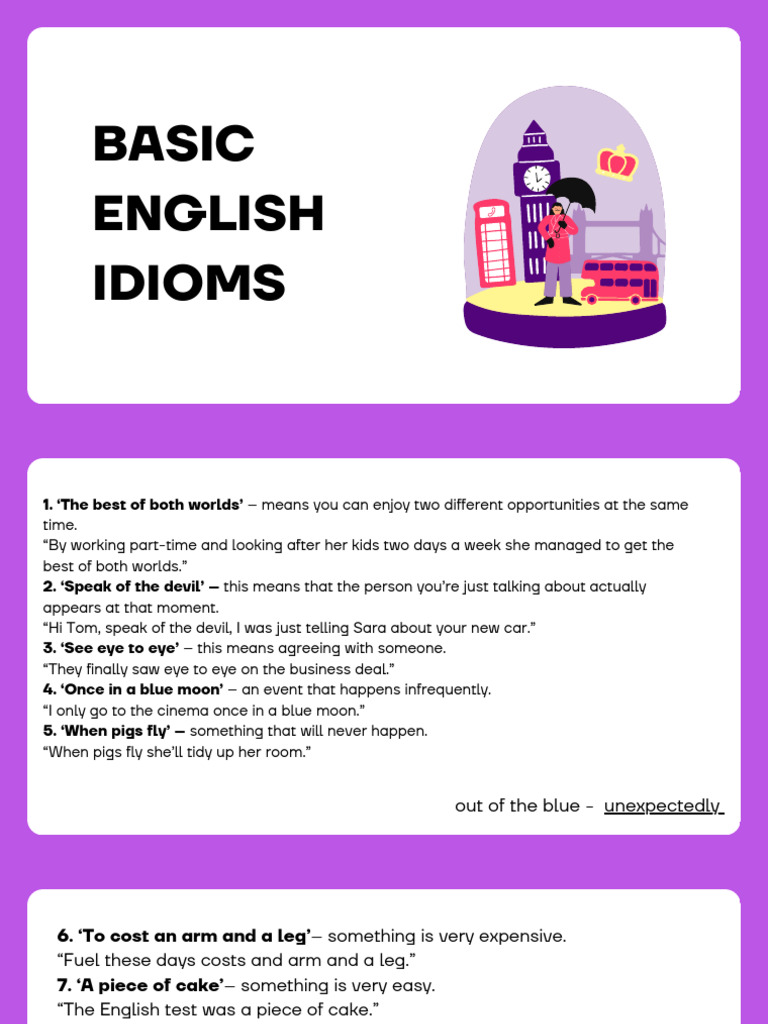 Basic English Idioms | PDF