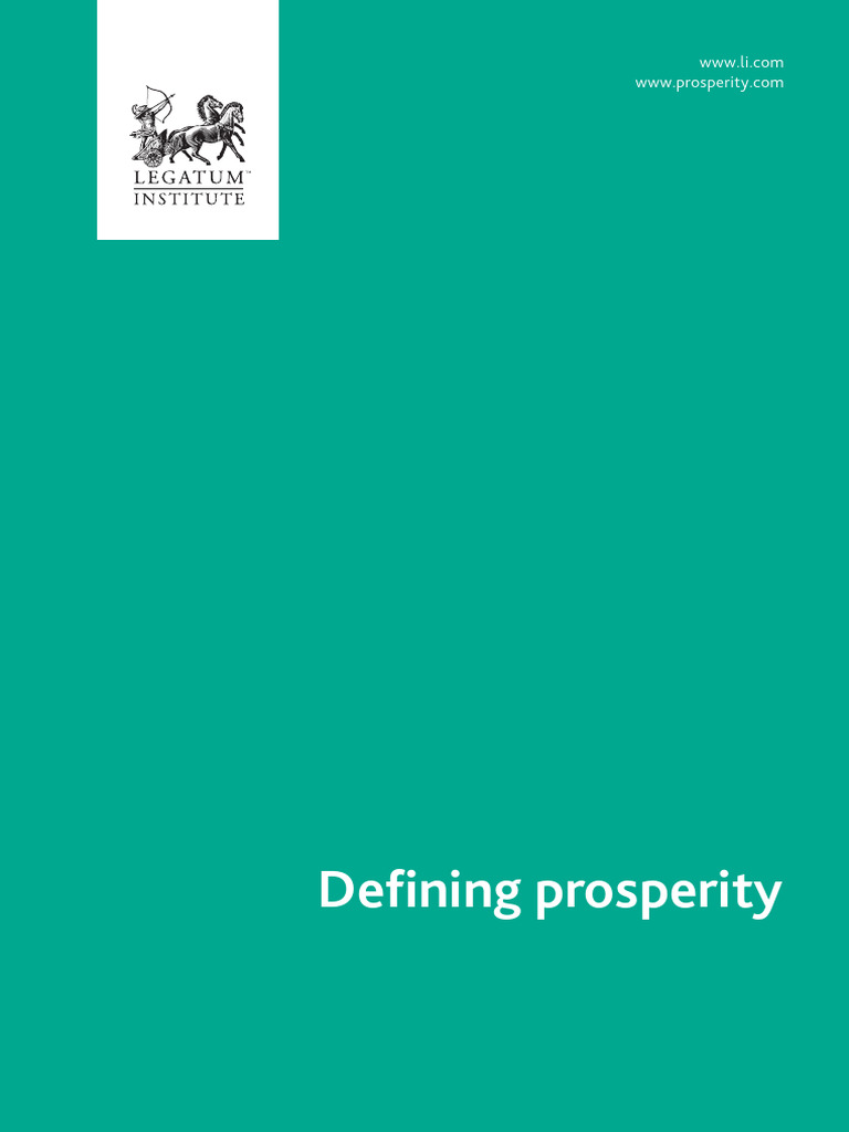 Defining Prosperity | PDF | Prosperity | Economies