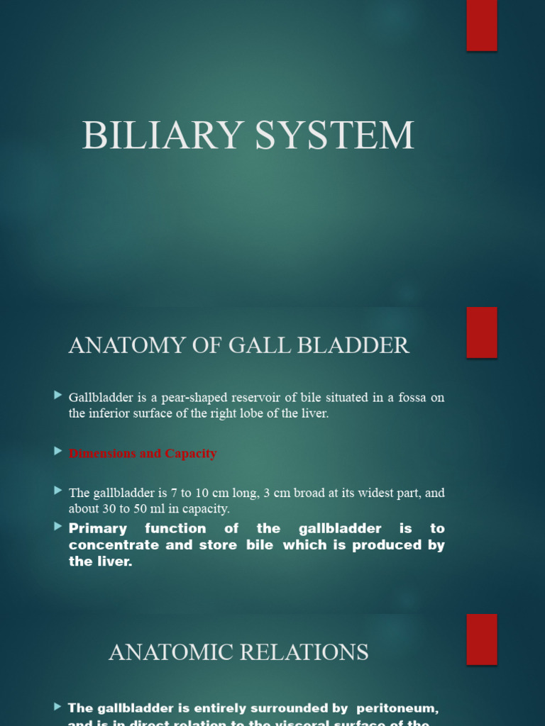 Biliary System Presentation | PDF | Gallbladder | Liver